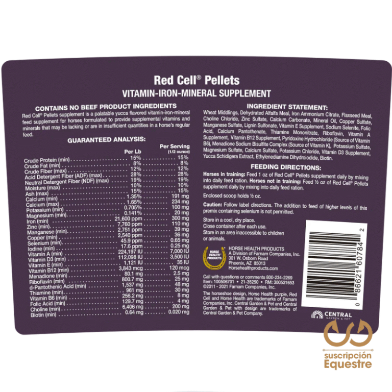 Red Cell Pellets 4 lb – Suplemento Energético y Hematológico para ...
